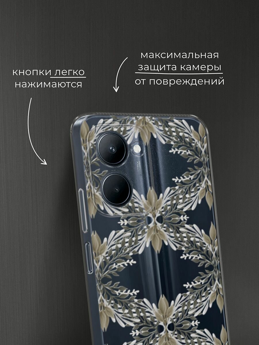 Чехол на Realme C33 / Реалми С33 с принтом "Калейдоскоп цветов" — фото 1