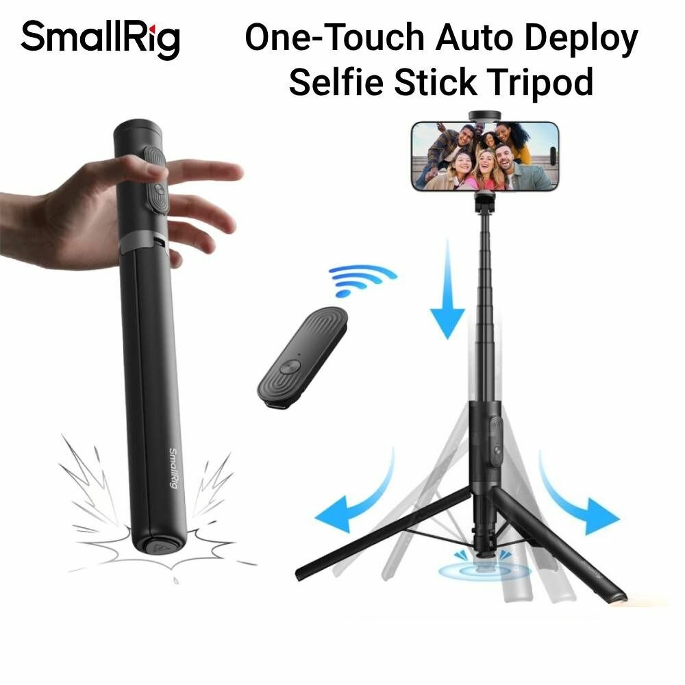 SmallRig ST30 Lite Селфи-палка-штатив в одно касание, регулируемая по высоте от 31 до 147 см для смартфонов 5291