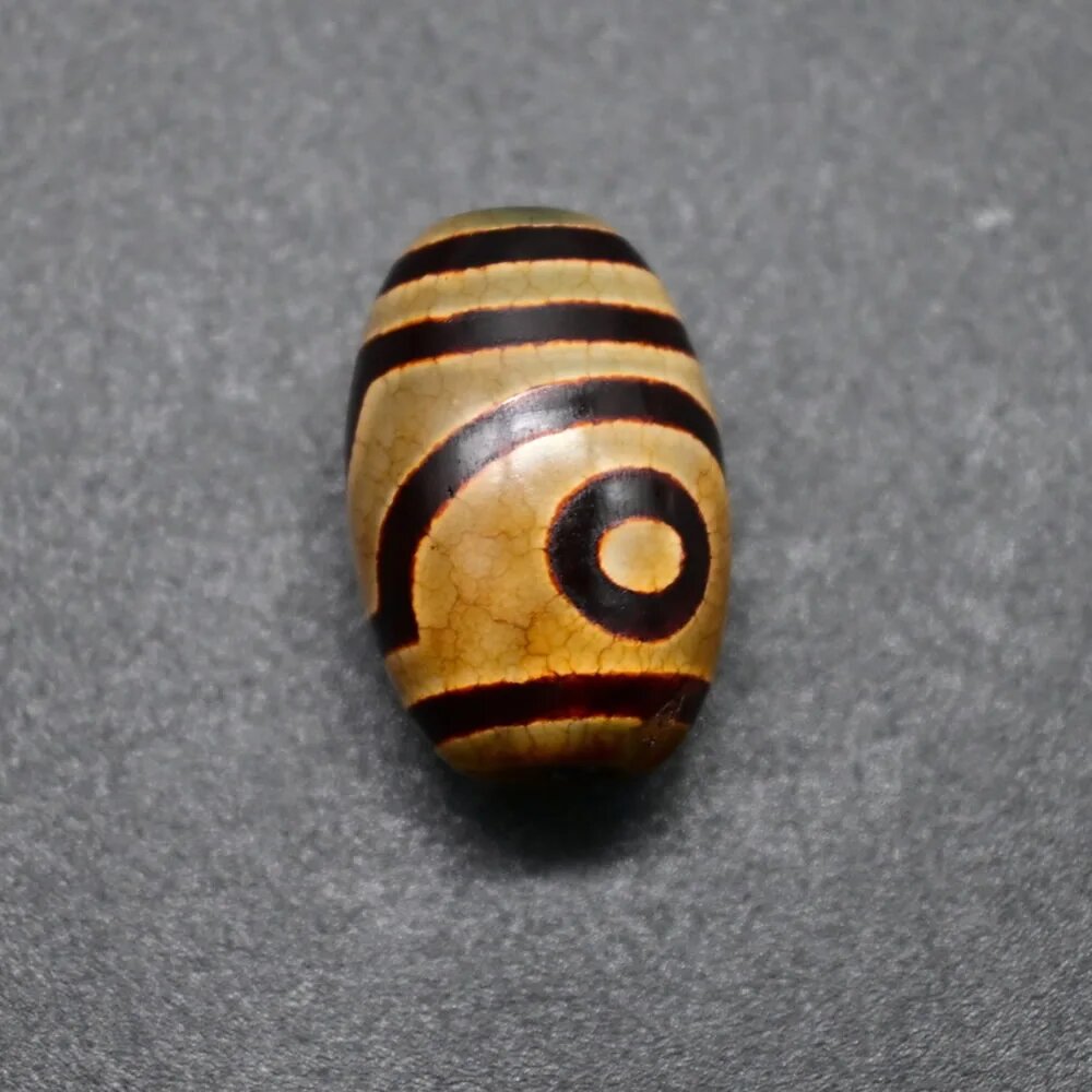 Винтажные бусины Дзи из агата Aura Myria Two Eyes