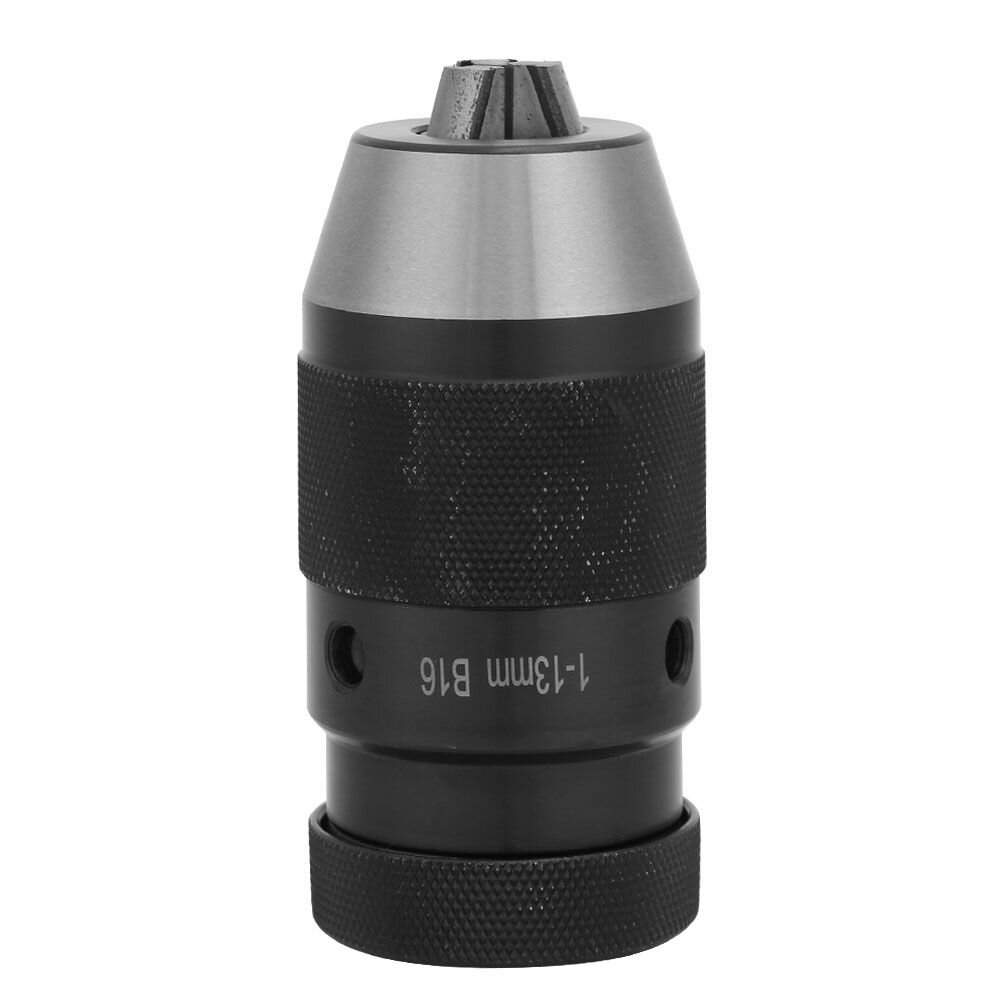 Самозатягивающийся бесключевой токарный сверлильный патрон из углеродистой стали B16 с приводным центром на оправке (легкий режим)