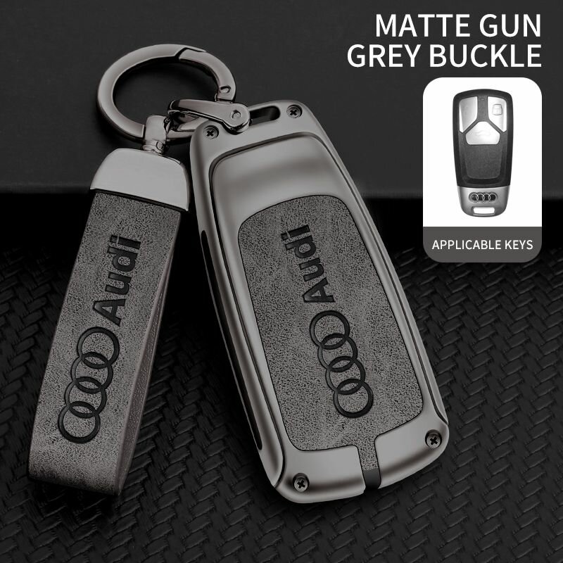 Чехол-брелок для автомобильного ключа из цинкового сплава для Audi A4 B9 A5 A6L A6 S4 S5 S7 8W Q7 4M Q5 8S TT TTS RS TFSI Coupe