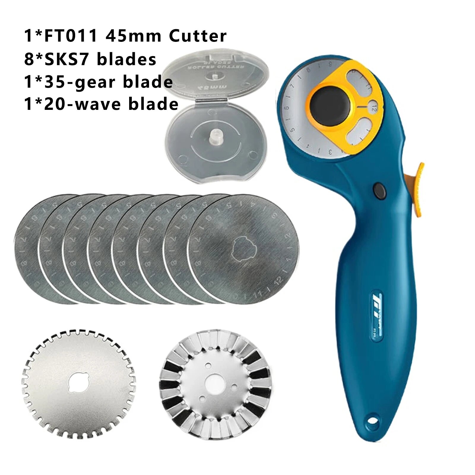 Роторный резак Olfa 45 мм для кожевенного ремесла FT011 SKS7-811