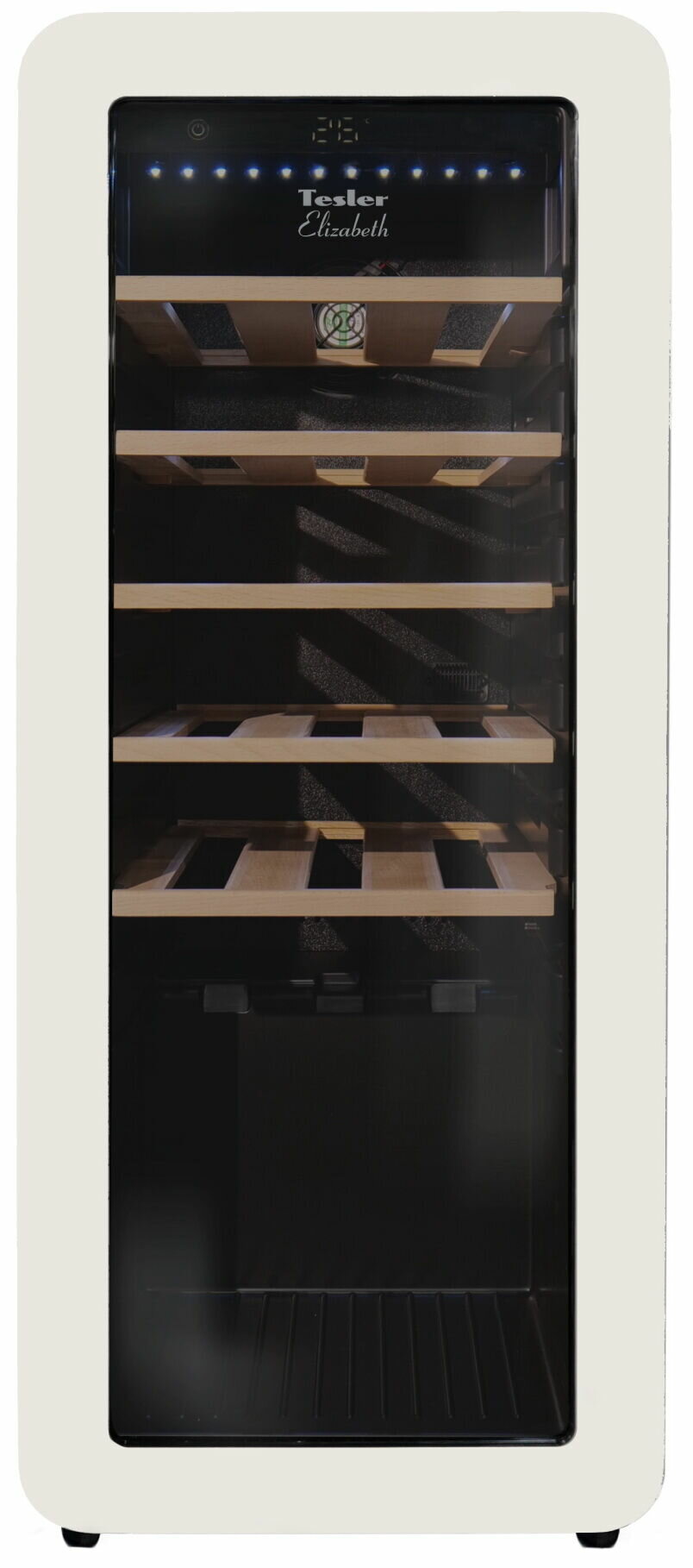 Винный шкаф TESLER CWC-248 IVORY LD левая петля, слоновая кость ретро, 92.8х36.6 см, 24 бордо, 5-20 C