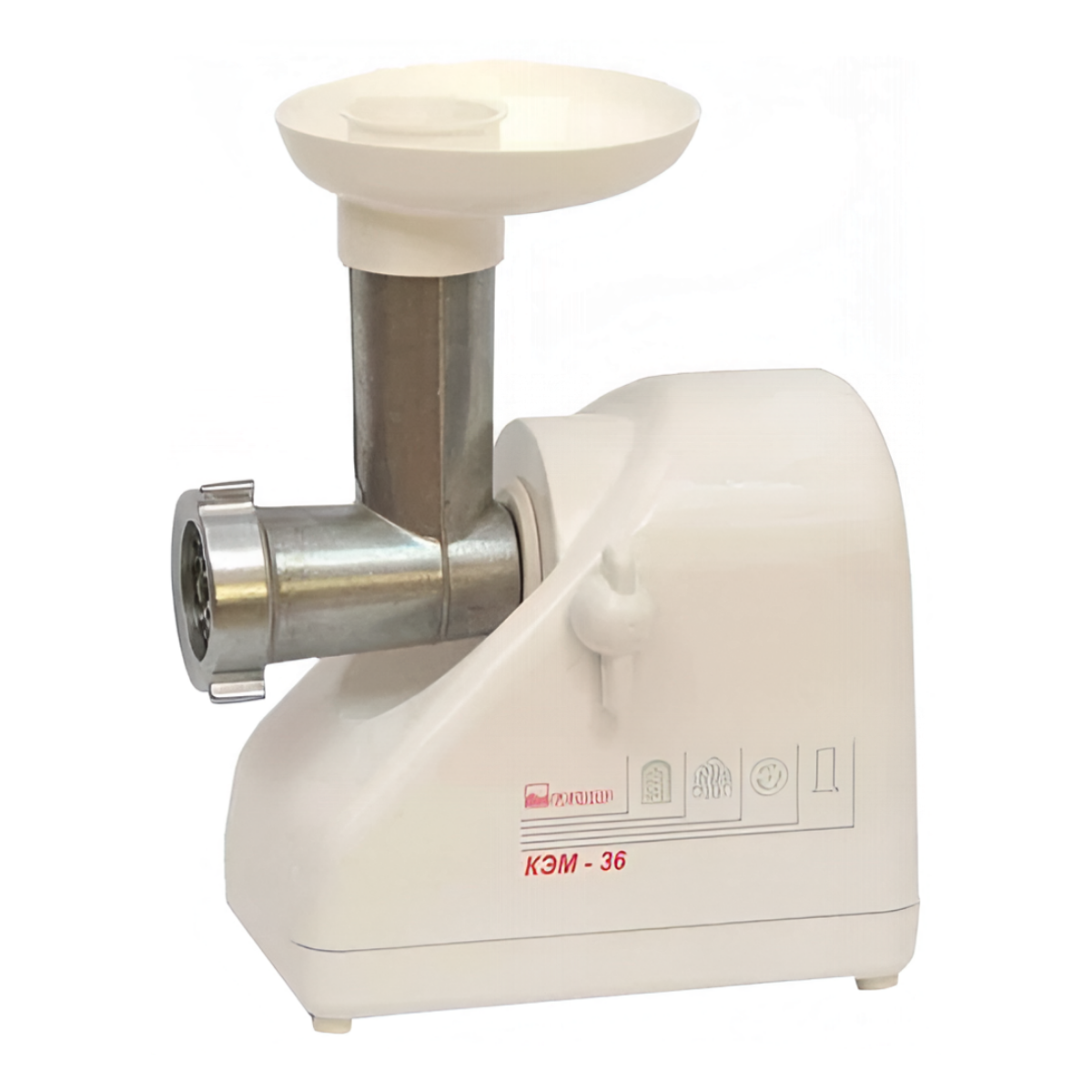 Мясорубка Белвар КЭМ-36/220-4-33, бежевый, 220Вт/100Вт, 600г/мин, 4 насадки