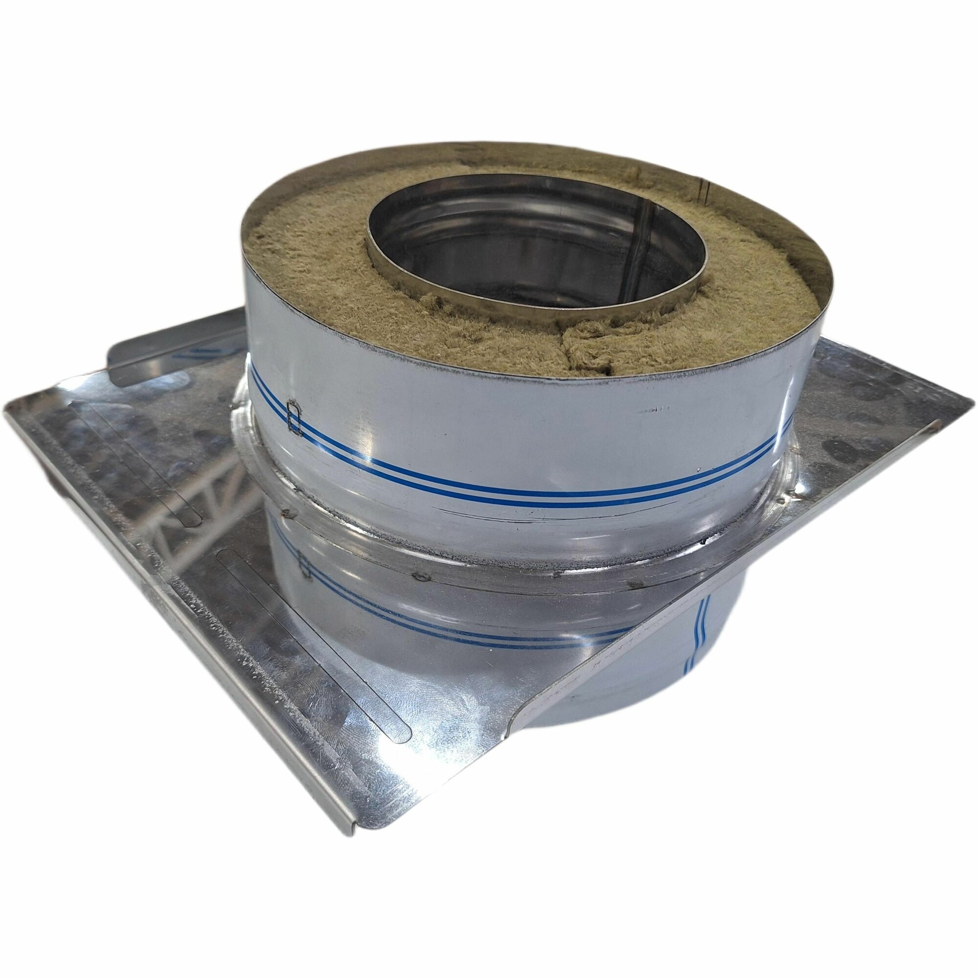 Монтажная площадка утепленная К ф115/200 мм (нерж0,8мм/ нерж)