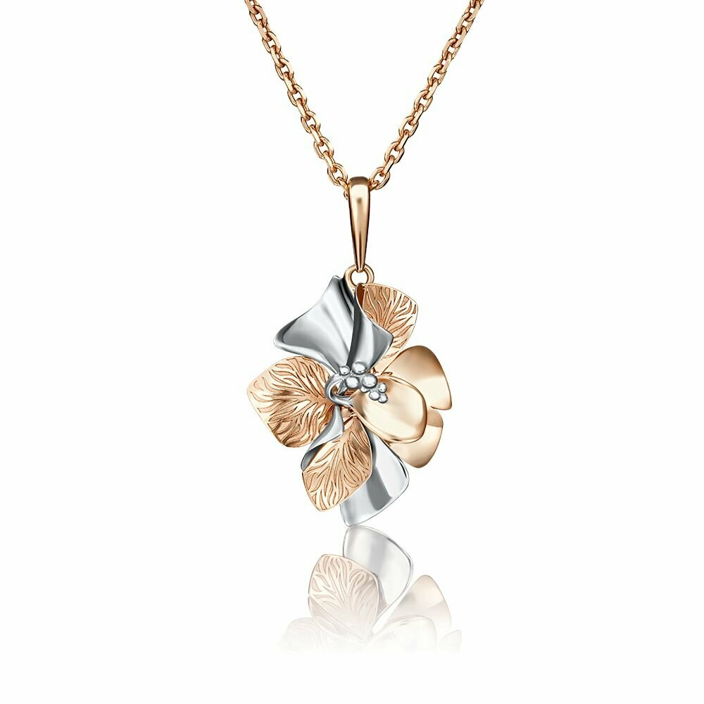 Подвеска, красное золото, 585 проба, родирование