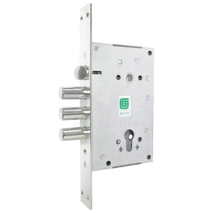 Корпус Guardian (Гардиан) врезного замка с защёлкой ЗВ 102.11 Т /128:7066/ никель