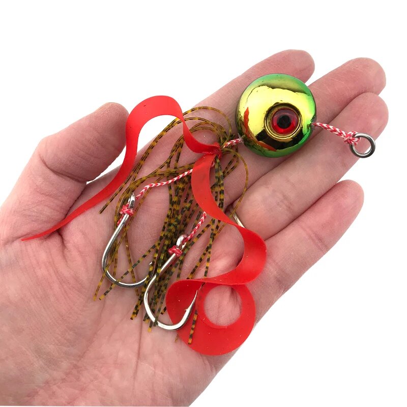 Металлическая блесна SAMOLLA джиг 60-80 г Красный, 80g, Jig29a-green