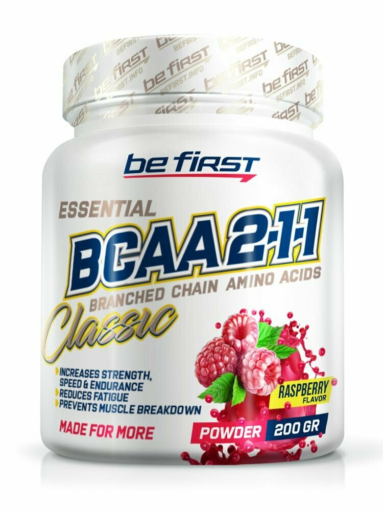 Be First BCAA 2:1:1 classic powder 200 г Малина
