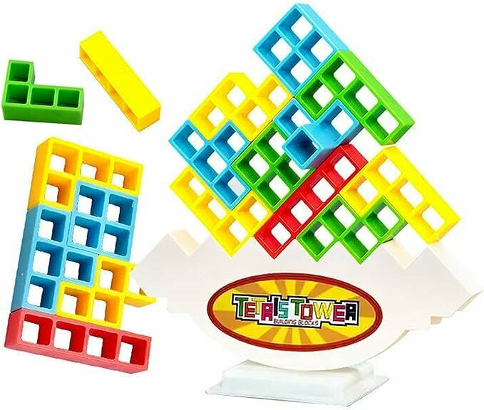 Игрушка стопкаемая Тетрис, Игрушки для дошкольников для снятия стресса, Игрушки для мелкой моторики, Игрушки для баланса для игр на баланс, Набор стопкаемых строительных блоков для всей семьи, 48 штук, ABS, Цвет: в упаковке 1 набор стопкаемых игрушек