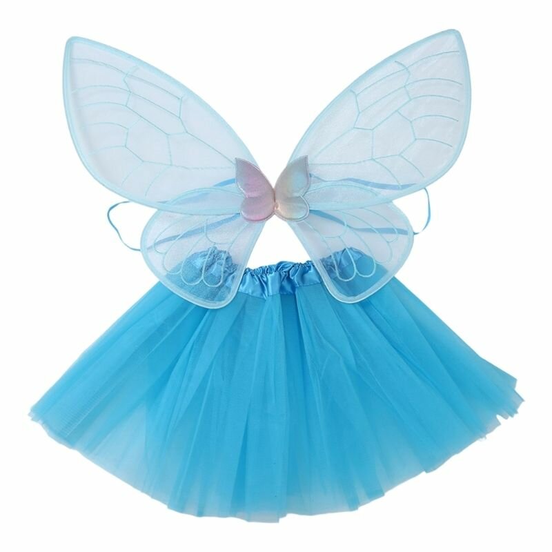 Детское складное украшение в виде бабочки на спине-Синий костюм