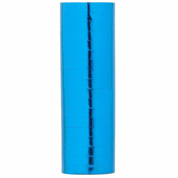 Набор серпантина КНР фольгированный, синий, 2 столбика, 36 колец