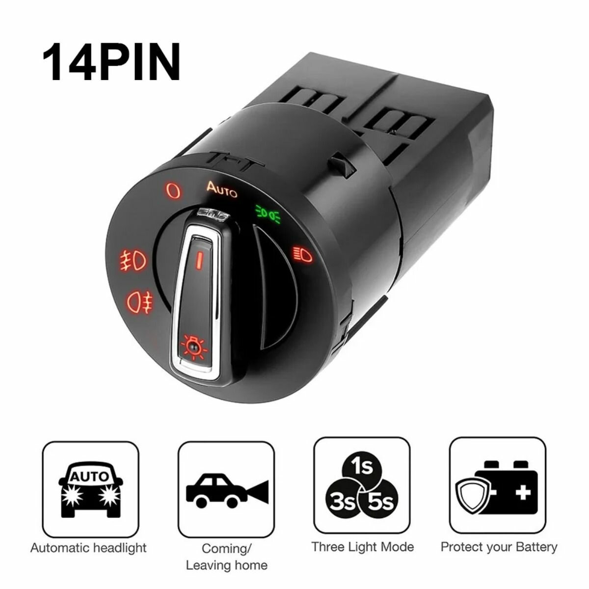 Переключатель света с противотуманными фарамиБлок управления для VW Polo Golf Jetta Passat VW Polo Golf