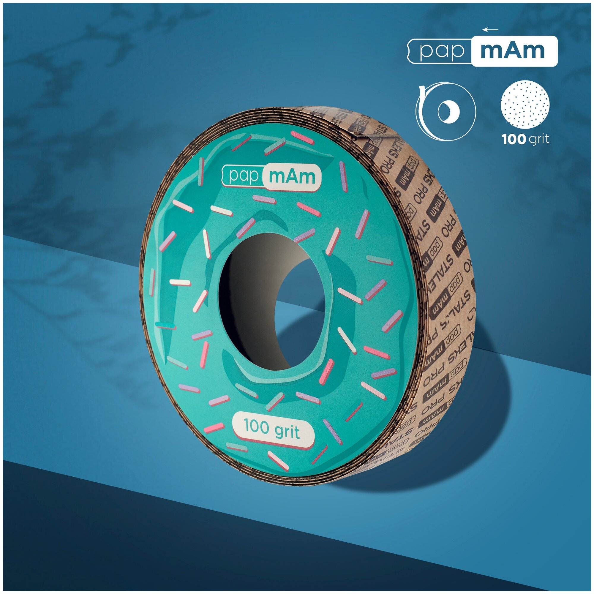 Запасной блок файл-ленты papmAm для пластиковой катушки Bobbinail STALEKS PRO 100 грит (6 м)