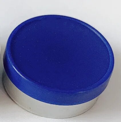 Алюминиевые крышки для стеклянных пробирок 20 мм, 100 шт. Blue Glossy