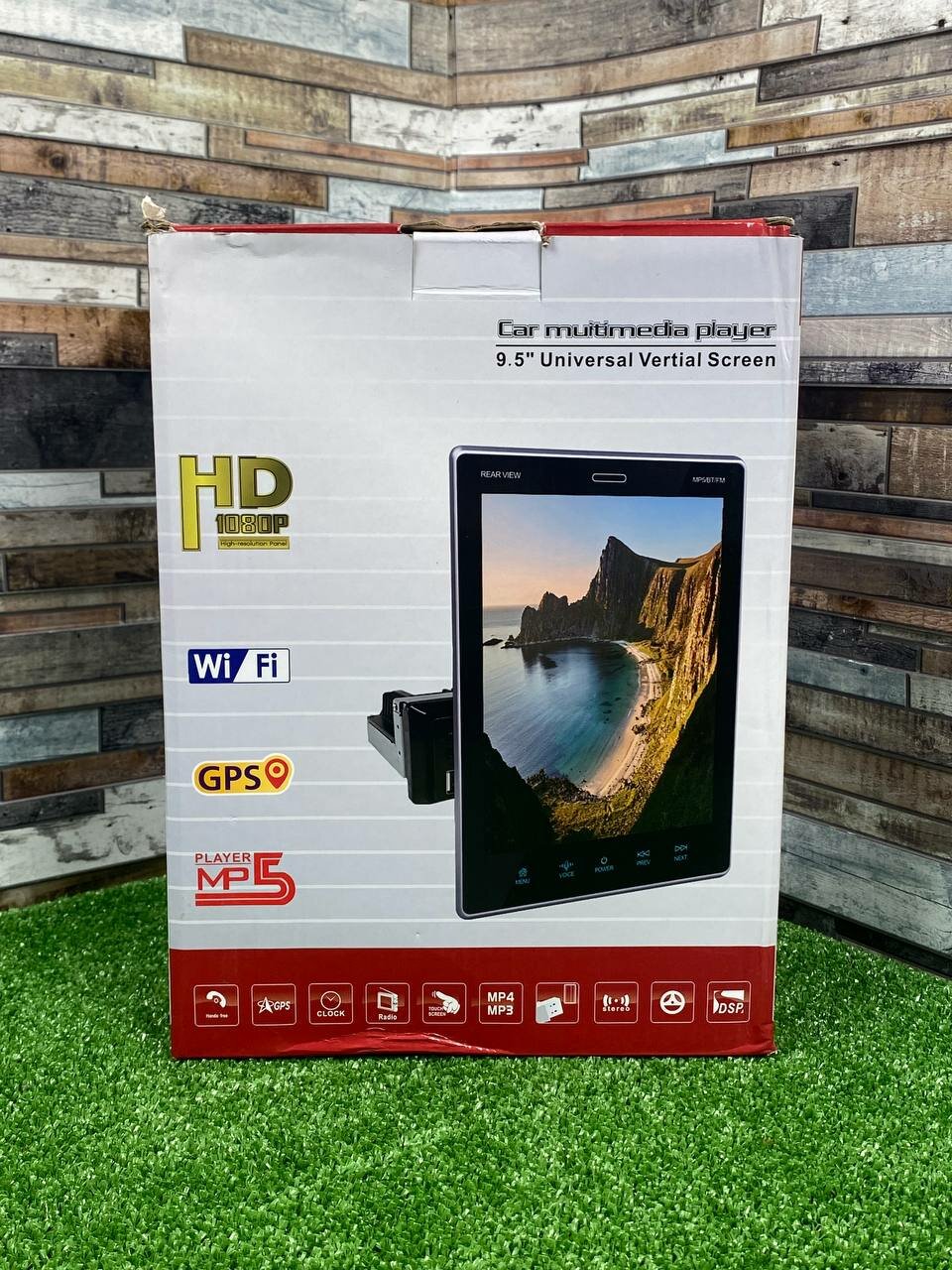 Вертикальная Android магнитола 2/32 GB 9 дюймов для любой марки авто 1 din сенсорная с экраном, CarPlay, Bluetooth 2+32 GB андроид 9"