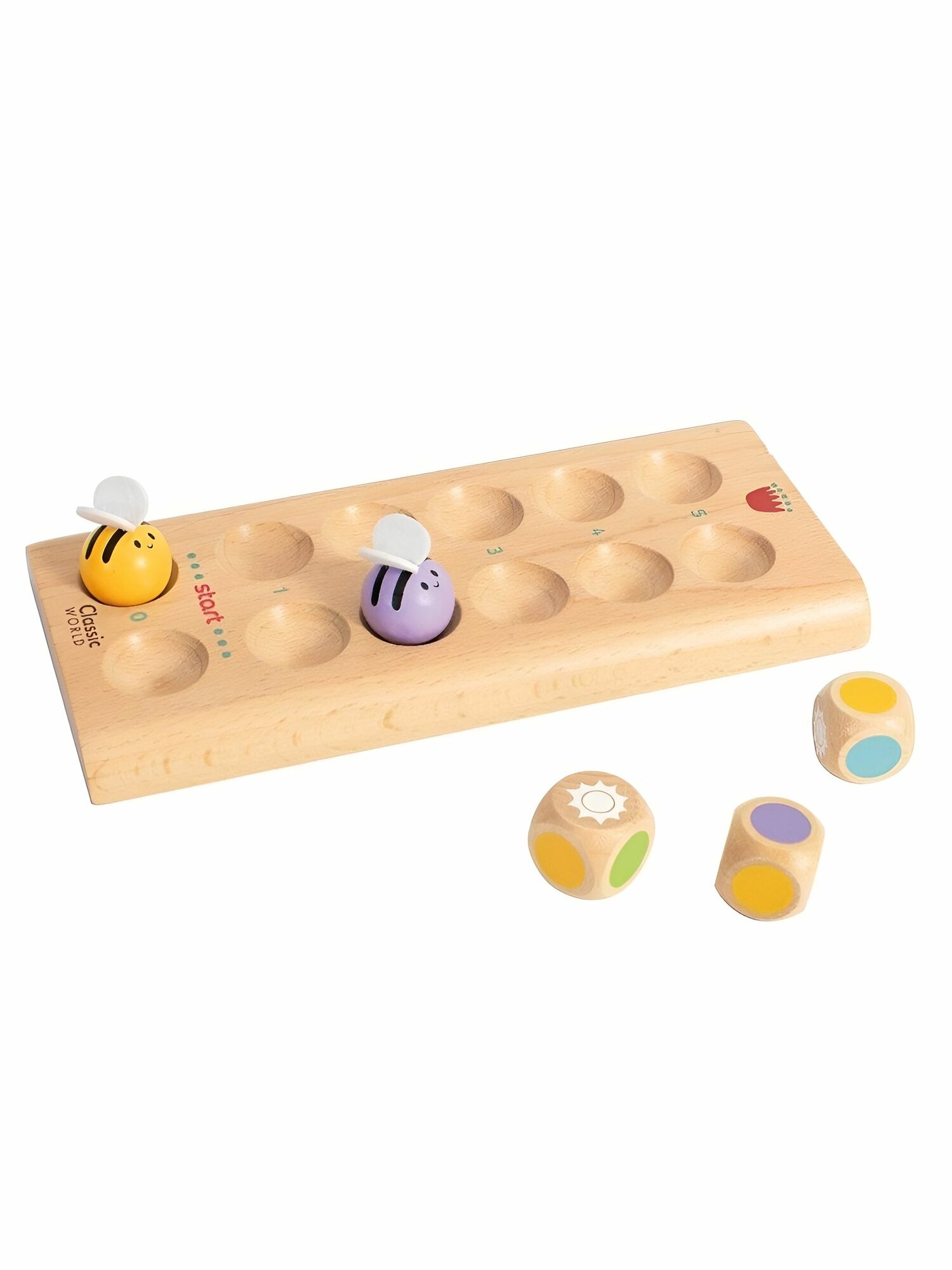 CLASSIC WORLD Настольная игра Пчелиная гонка деревянная обучающая для детей от 3 лет