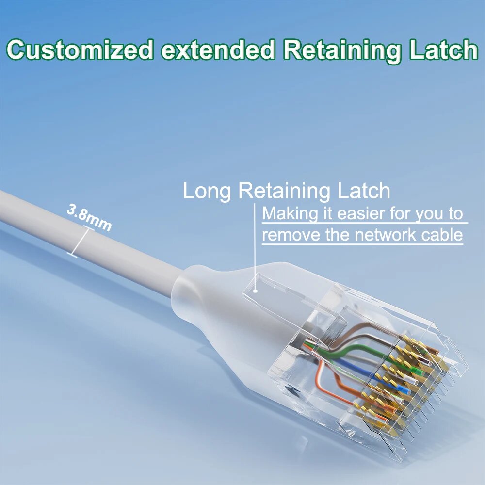 Cat6a Ethernet кабель 1.5M, UTP, прозрачный коннектор — фото 1