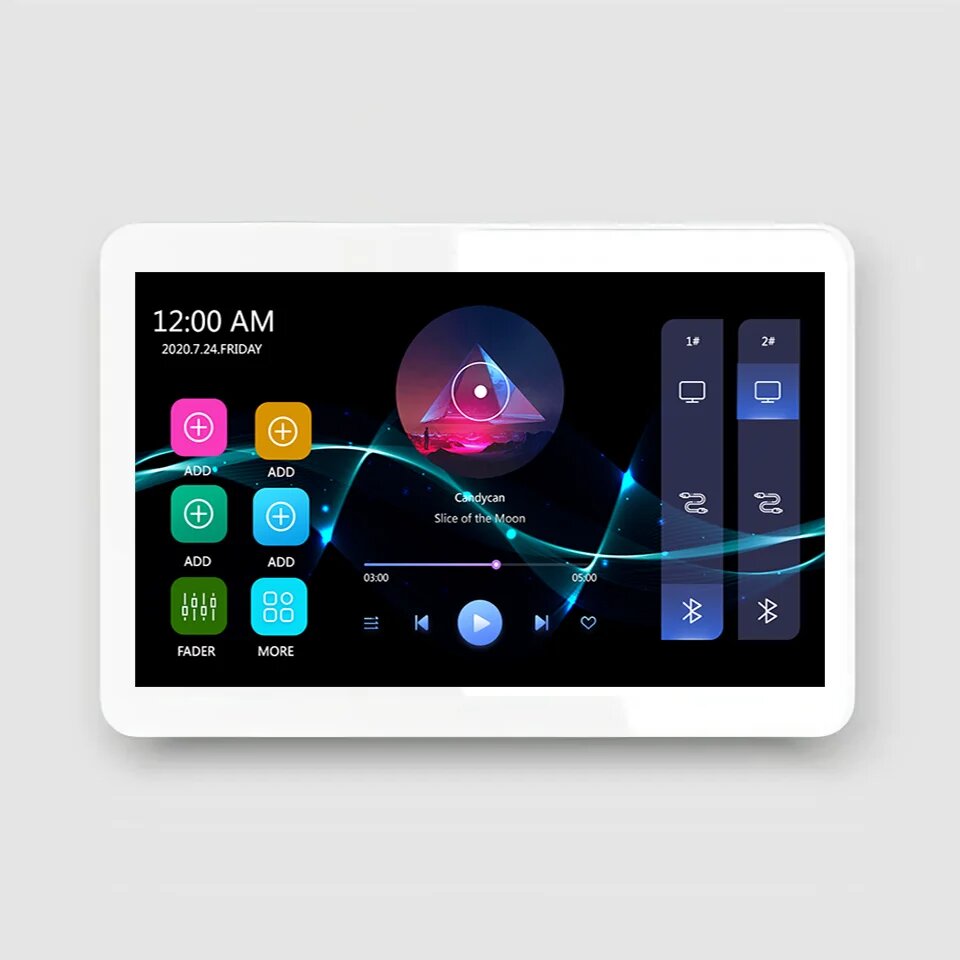 CEKPINL 8-дюймовый настенный усилитель Android 4+64G White RAM4GB ROM64GB