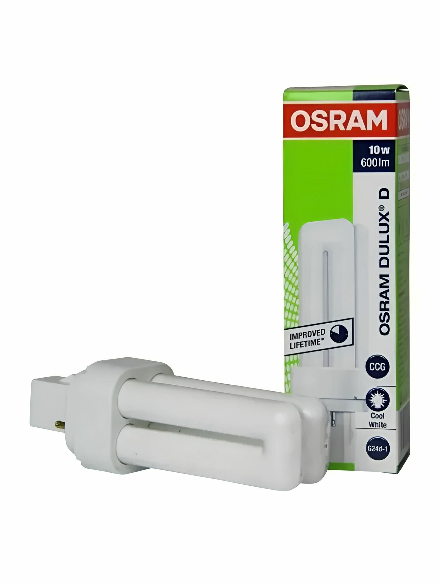Лампа OsramDulux D 10W/840 G24 d-1