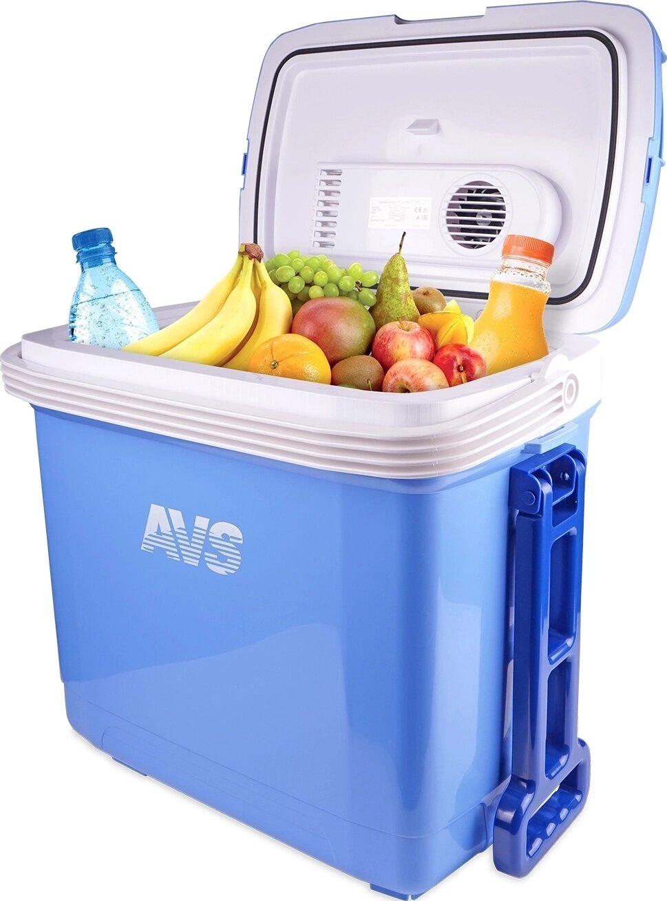 Термоконтейнер (автомобильный холодильник) AVS CC-30B 30л 12V/220V (с ручкой и колёсика