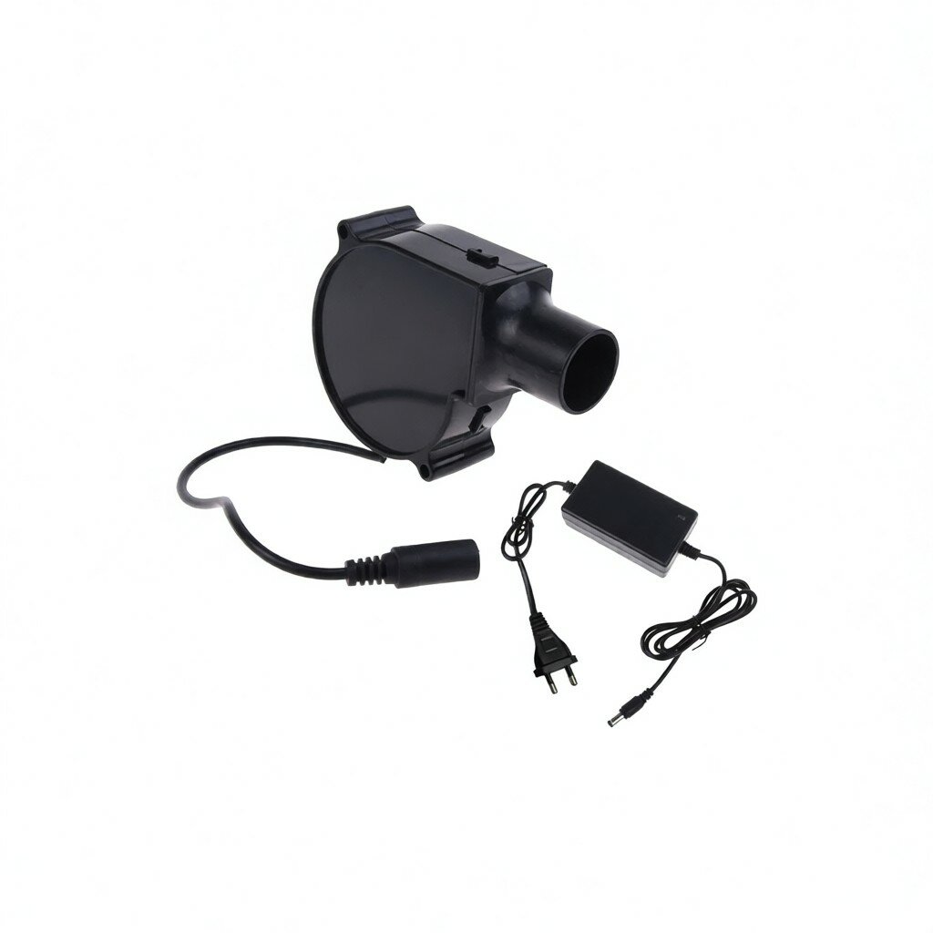 Переносной наружный вентилятор для барбекю Турбо вентилятор с круглым шлангом с регулятором скорости 220V EU