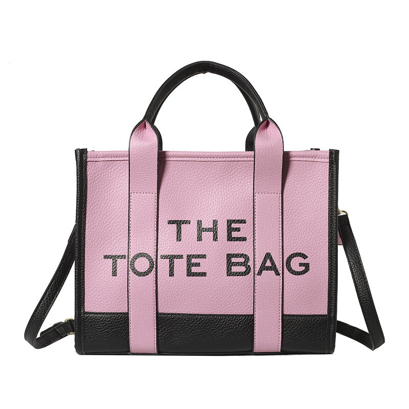 2026 Трансграничная торговля 2025 Новый стиль Пэчворк Цветной блок Повседневная Универсальная Большая вместимость Сумка через плечо для женщин