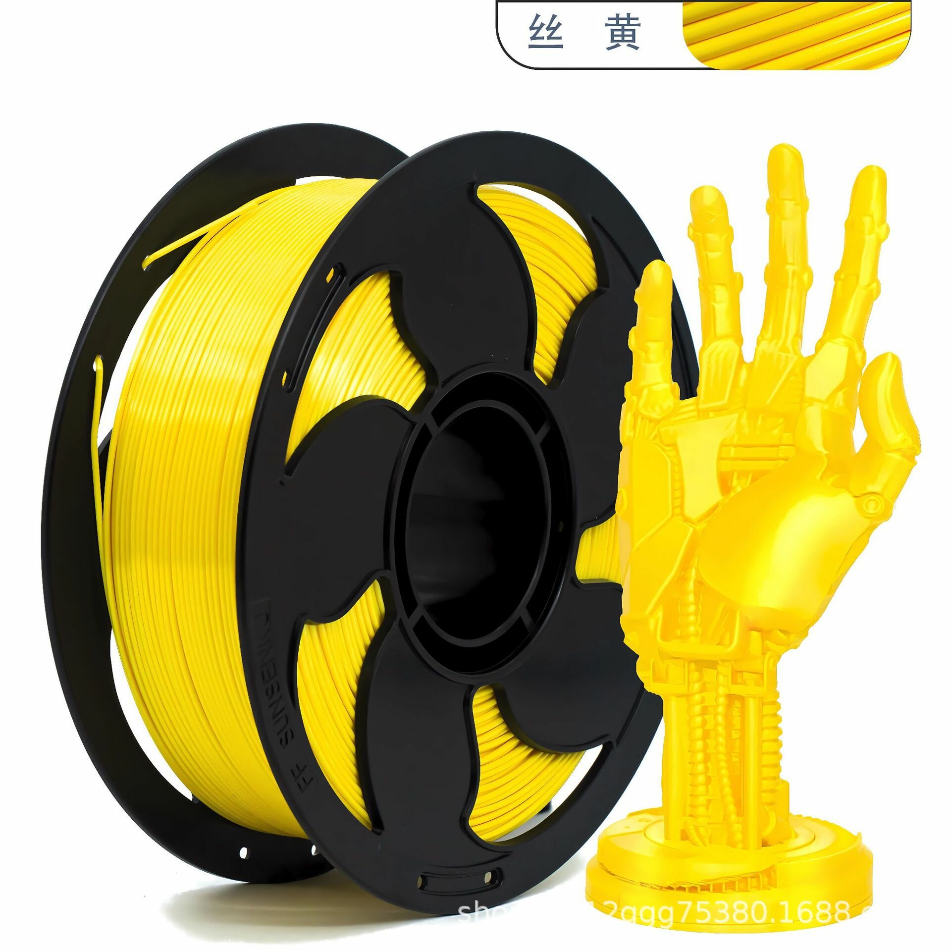 Филамент для 3D-печати Tuosen PLA Silk, однотонный, 1 кг, филамент PLA для 3D-принтера, шелковый золотой