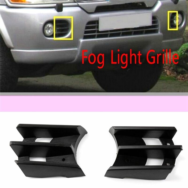 Решетка переднего бампера, крышка противотуманной фары для Mitsubishi Montero Pajero Автомобильные детали и аксессуары (черные)