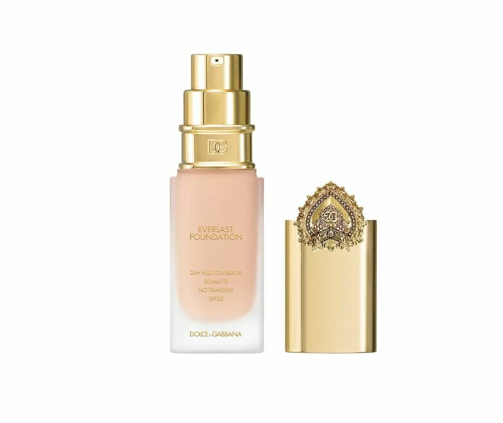 DOLCE&GABBANA Стойкий матовый тональный крем Everlast foundation SPF20 PA+++, 07N Light, 27 мл