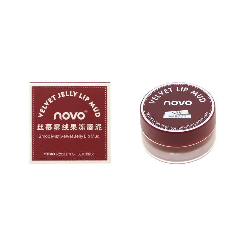 Помада для губ NOVO VELVET JELLY LIP MUD муссовая тон 58