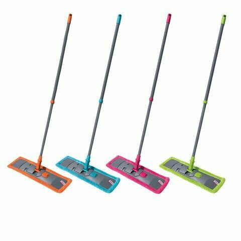 2 шт. Швабра комплект черенок 72-130 см + флаундер + МОП микрофибра (ТИП К), еврорезьба, YORK "Classic", 81080