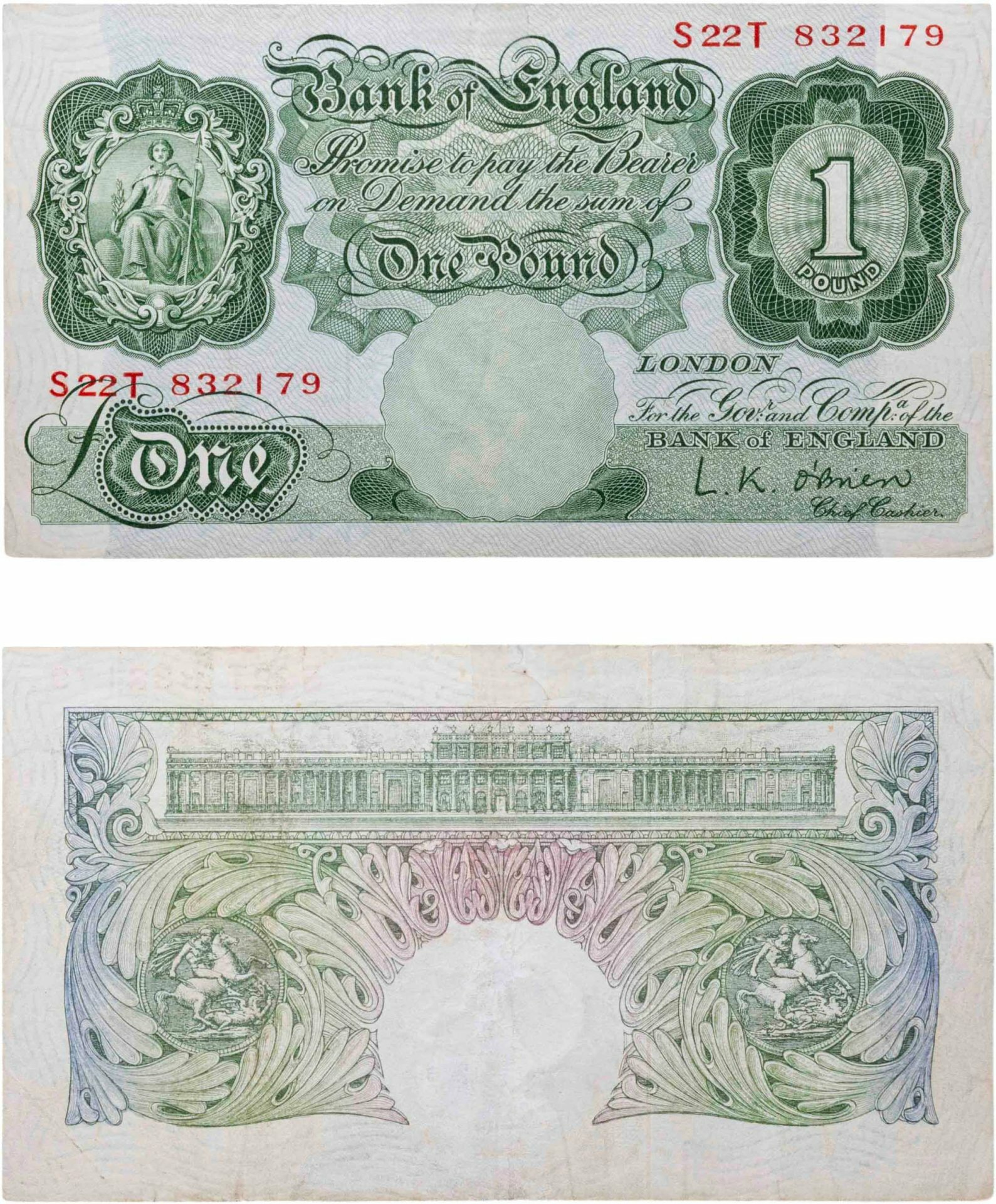 Великобритания 1 фунт 1949-1955