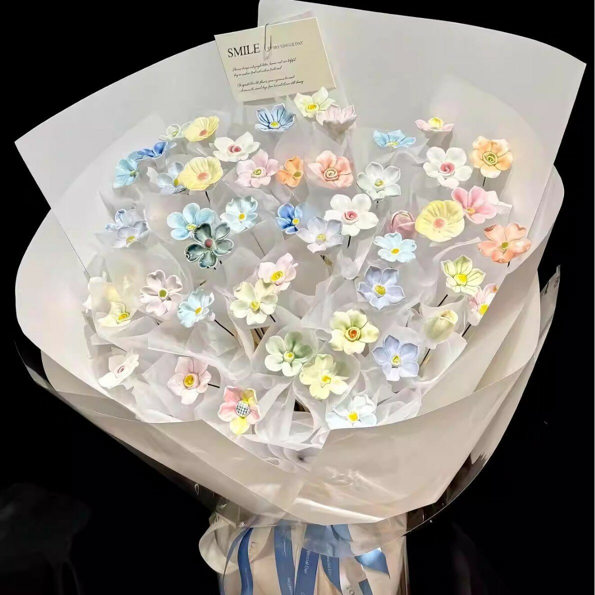 Керамический букет готовый продукт Цзиндэчжэнь подарок на год для лучшей подруги девочки креативный подарок на Новый год и день рождения для девушки