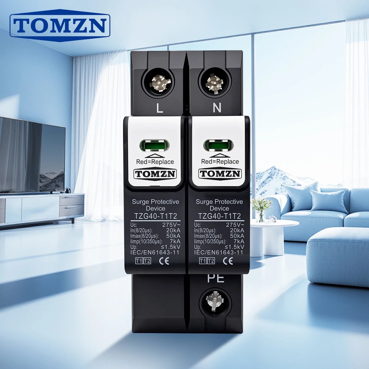 TOMZN Фильтр сетевой TZG40-T1T2 20-50 кА