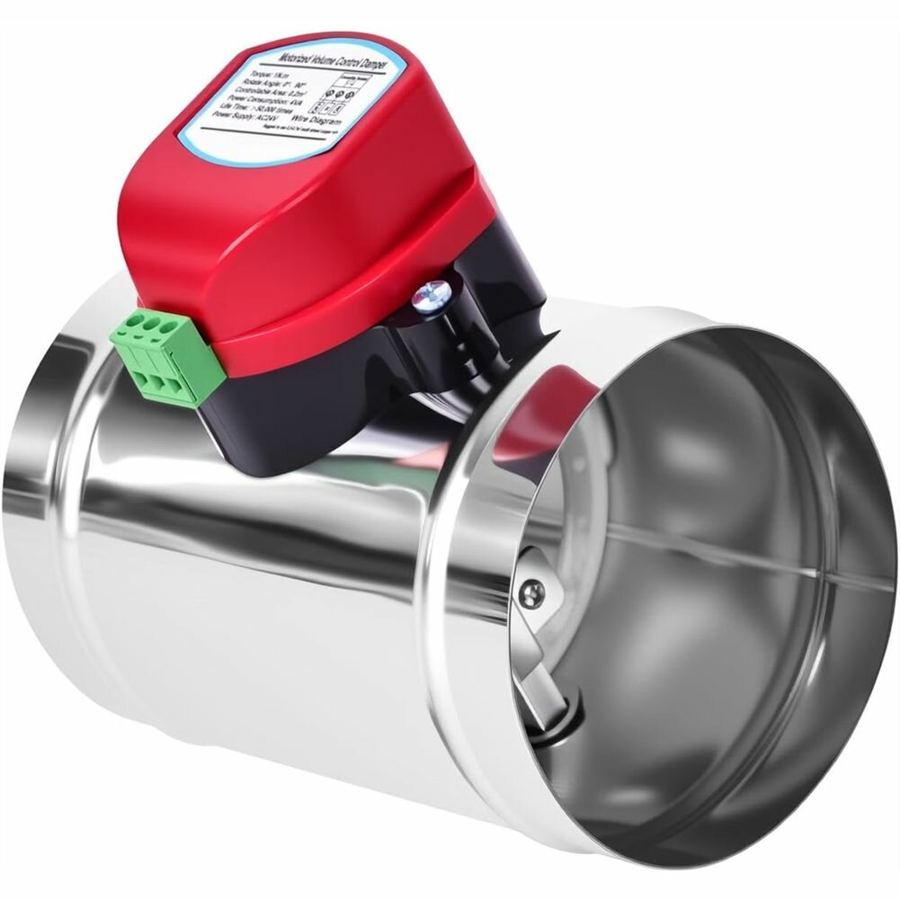 4-Дюймовая Моторизованная Воздуховодная Заслонка Для Систем Отопления, Вентиляции И Кондиционирования Воздуха