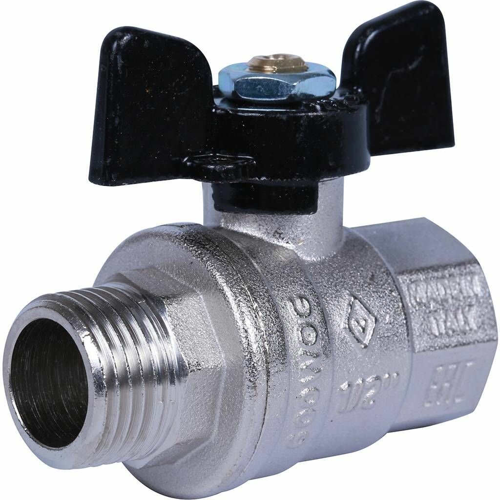 Шаровой кран BUGATTI Oregon ВР/НР 1/2" ручка бабочка
