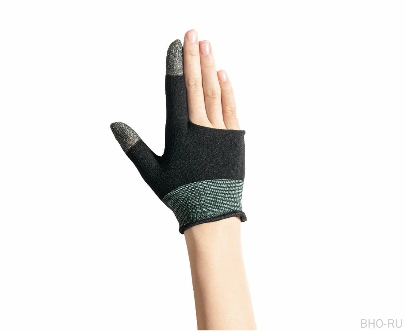 Перчатки для гейминга на пальцы сенсорные Sweat Proof Sleeves, материал: углеродное волокно, нагревательная проволока, эластичная ткань, цвет: черный, в комплект входят: 1 пара перчаток для игр