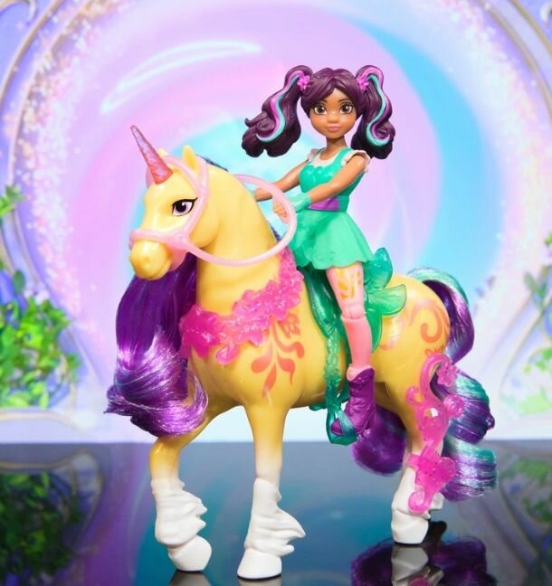 Игровой набор Академия Единорогов Фигурка Ава и Лиф Ava & Plant Magic Leaf Unicorn Academy