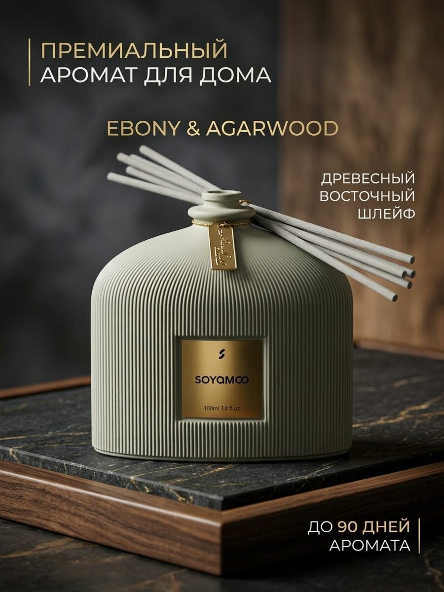 Аромадиффузор для дома SOYAMOO Morandi Dream Wide Bottle с палочками
