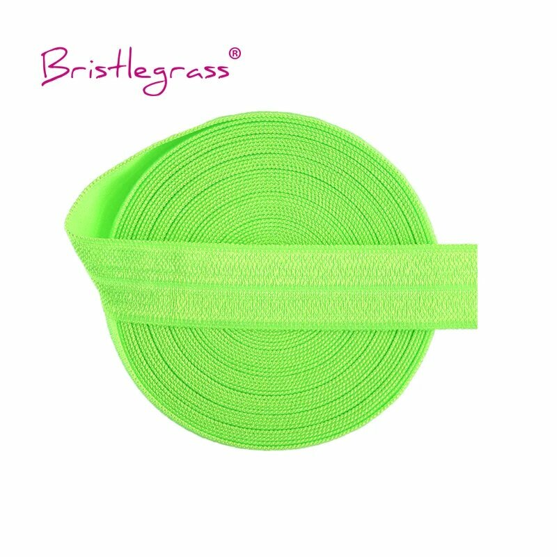 BRISTLEGRASS неоновые резинки для волос 5 ярдов Зеленый, 20 мм, SHINY-Neon Green, 5 Yards