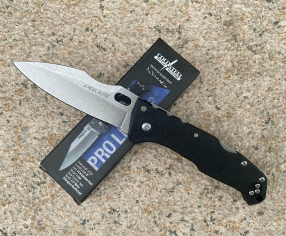 Складной нож Cold Steel Scout Series 4716 R с клинком из стали 8CR18MOV с обработкой stonewashed, рукоятью из нейлонового стекловолокна, инструмент для активного отдыха, охоты и туризма.