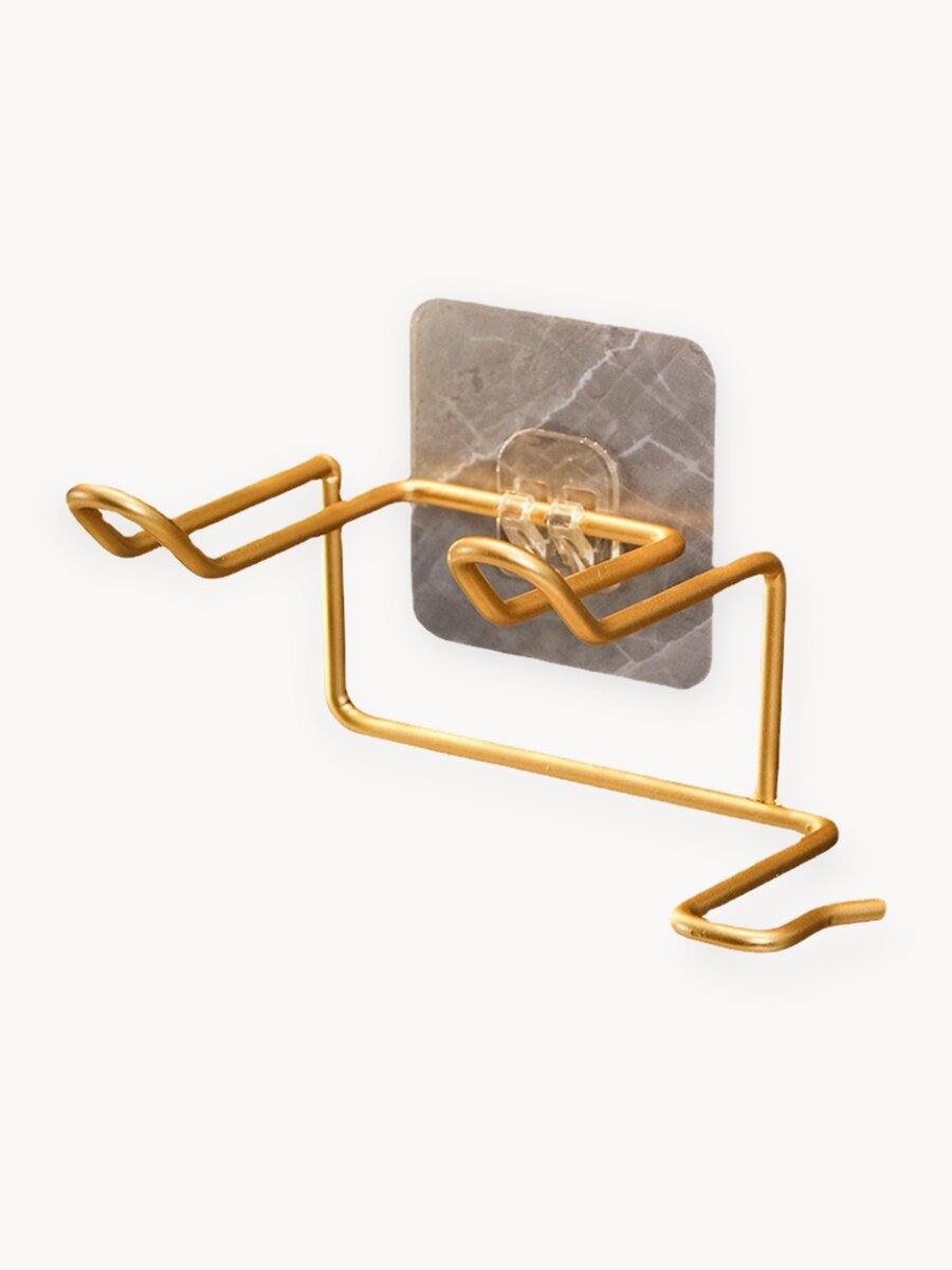 Держатель для фена настенный в ванну MyPads, самоклеящийся, полка для хранения фена, стильный кронштейн-держатель для фена для ванной без перфораци.