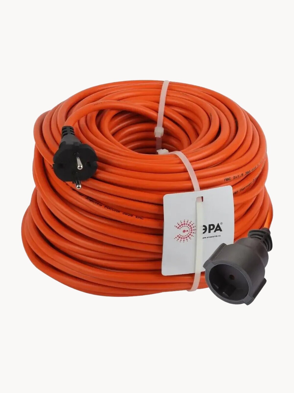 Удлинитель силовой ЭРА UPx-1-2x1.5-50m в бухте без заземления 50м 1 розетка ПВС 2x1.5мм2