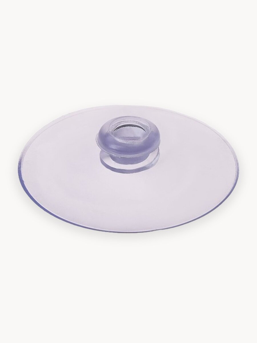 Присоска универсальная силиконовая d=20 мм, одно отверстие, 20 шт. в наборе, прозрачная