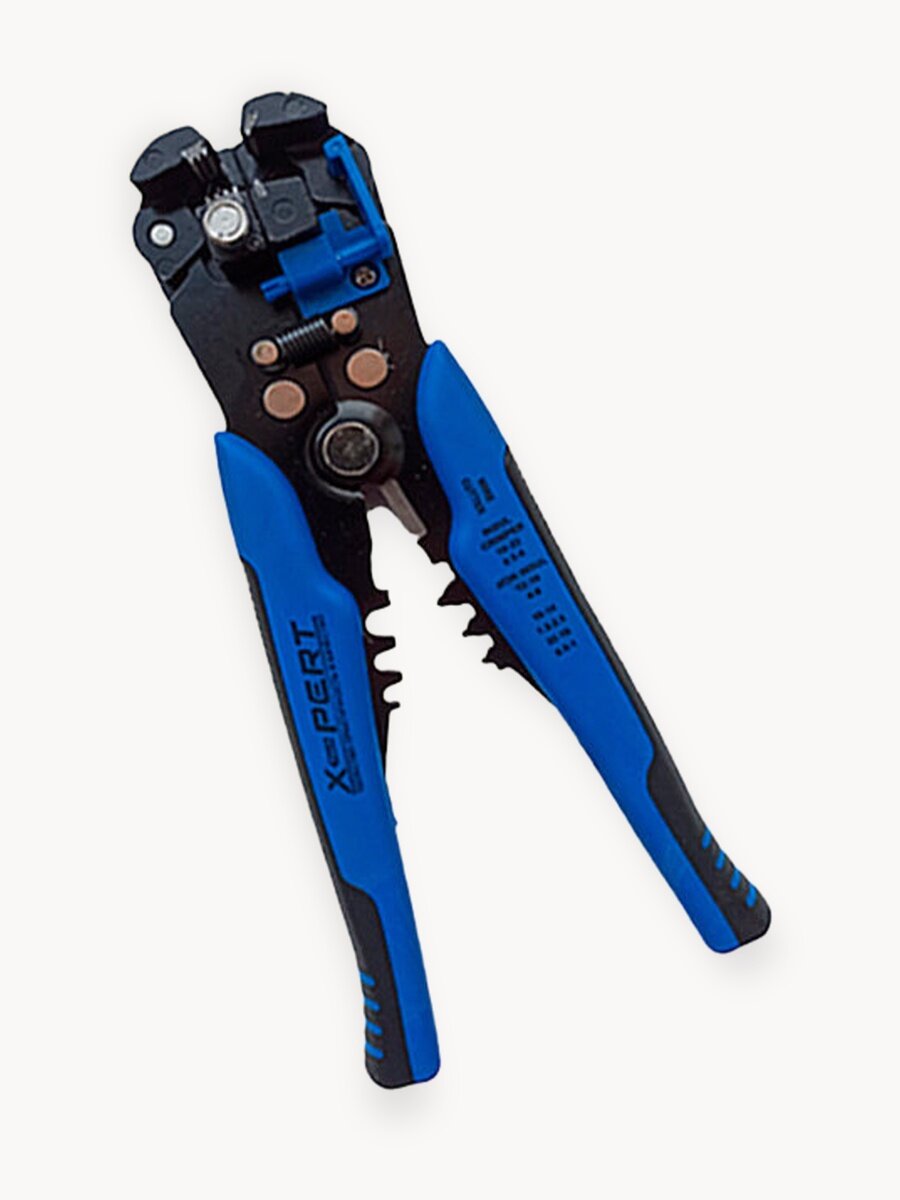 Стриппер , Кримпер, Эксперт, для очистки кабелей, рычажный механизм, синий/черный, 0.4 кг