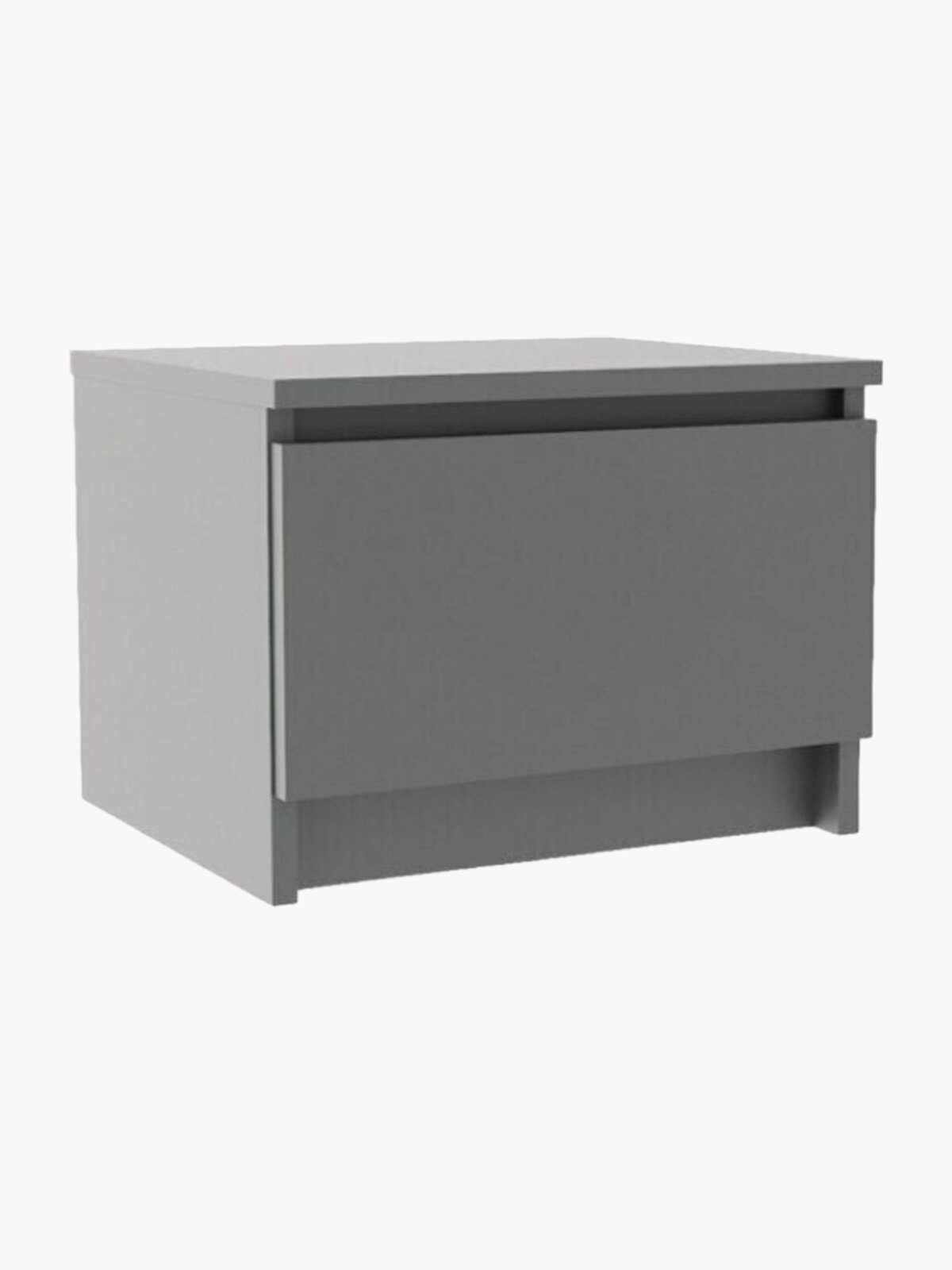 Тумба прикроватная Мори ТПМ 400.1 графит, матовый, ЛДСП, без лицевой фурнитуры