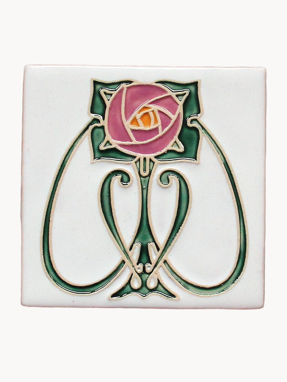 Керамическая декоративная плитка Роза