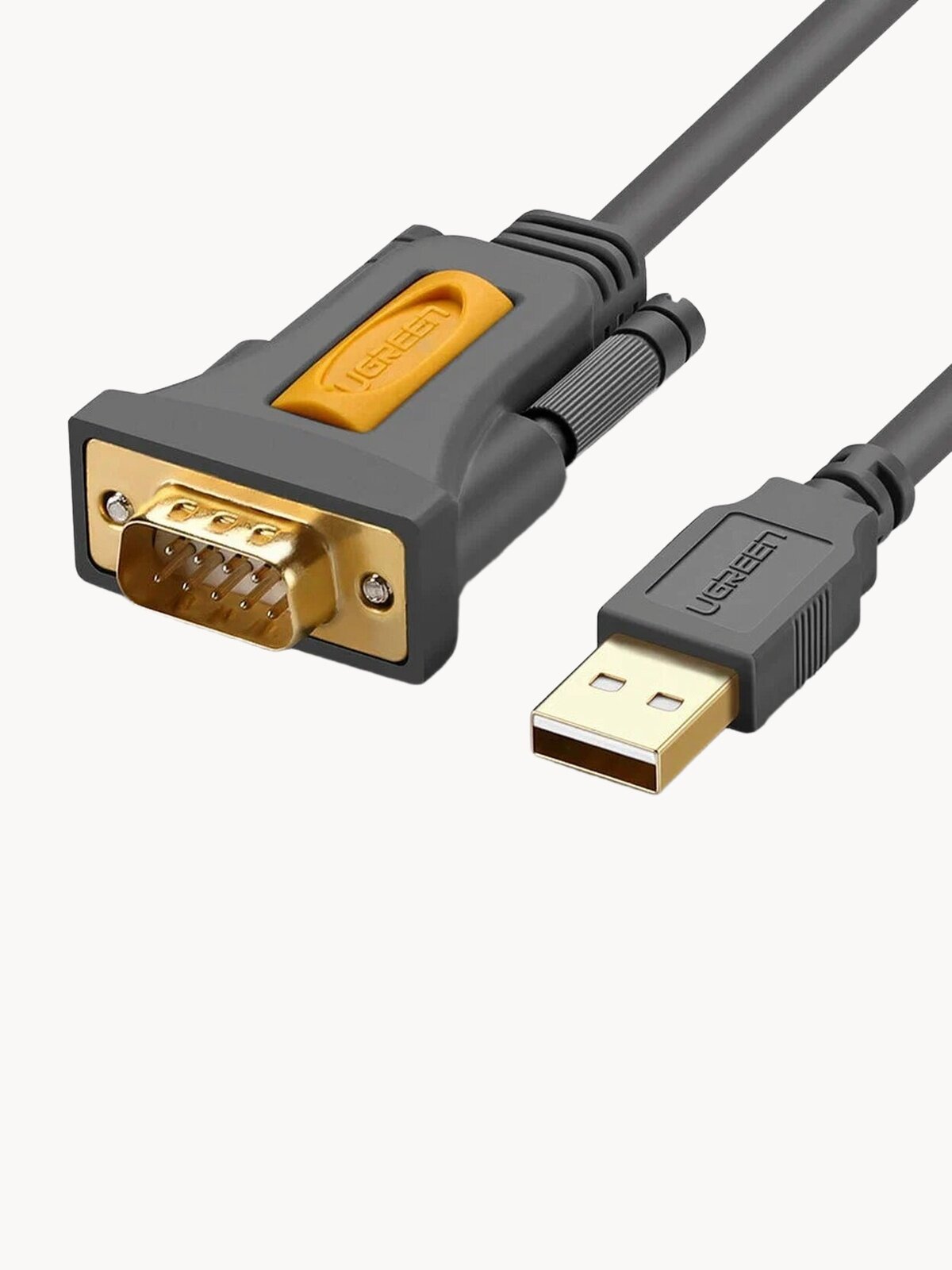 Кабель UGREEN CR104 (20211) USB to DB9 RS-232 Adapter Cable. Длина: 1,5м. Цвет: темно-серый