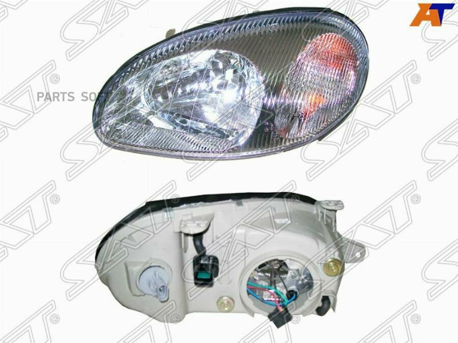 Фара Chevrolet Lanos 05-09 / Daewoo Lanos 97-08 (Слева/ Галоген/ Ручная регулировка) SAT ST-222-1104L-LD | цена за 1 шт